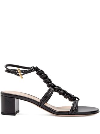 Gianvito Rossi sandales Capua 45 mm en cuir à talon - Noir