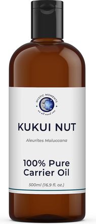 Mystic Moments | Kukui -Nuss -Tr&auml;ger&ouml;l 500 ml - reines & nat&uuml;rliches &Ouml;l perfekt f&uuml;r Haare, Gesicht, N&auml;gel, Aromatherapie, Massage und &Ouml;lverd&uuml;nnung Veganer GVO -frei