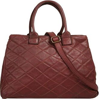 Samantha Look Sac à main Femme cuir véritable | Fabriqué en Italie | sac premium matelassé | Sac bandoulière avec compartiment pour smartphone | acheteurs extensibl