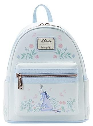 Loungefly Eeyore Mini Sac à Dos Imprimé Floral Double Bandoulière, Bleu