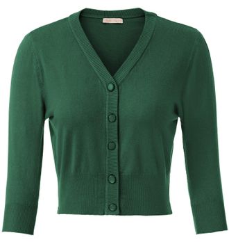 Belle Poque Damen Bolero Leicht Basic Jäckchen Elegant Langarm Freizeit Kurz Cardigan Zum Kleid BP928-12 XL