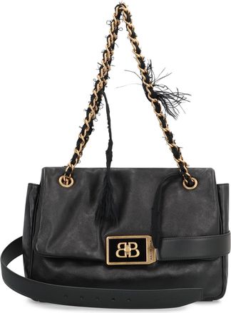 Balenciaga Womens Crossbody Bag Modu Leather Black Calf Shoulder
