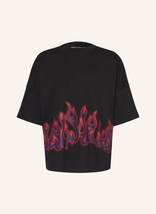 Palm Angels Oversized-Shirt Flames schwarz