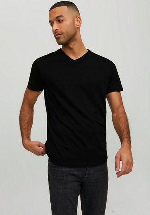 Jack & Jones V-Shirt JJEORGANIC mit V-Ausschnitt, lässig kombinierbar, ideal für Alltag unifarben, modisch, regular fit, Baumwolle, V-Ausschnitt