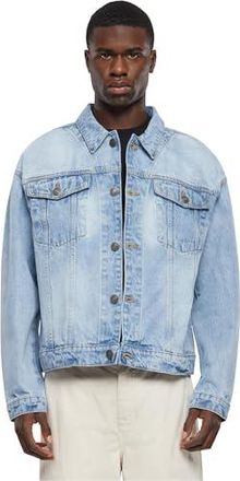 Urban Classics Heavy Ounce Boxy Denim Jacket, New Light Blue Washed, XXXXXL Hommes