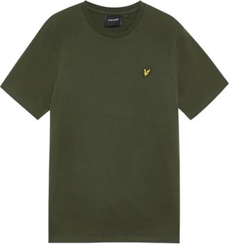 Lyle & Scott Homme, Tops, Vert, Taille: 2XL T-shirt en coton à manches courtes et col rond