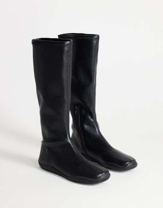 Topshop Luca bottes sportives hauteur genou noires