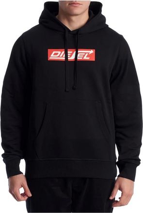 Diesel Homme, Sweatshirts et sweats &agrave; capuche, Noir, Taille: XL Logo Sweat &agrave; capuche