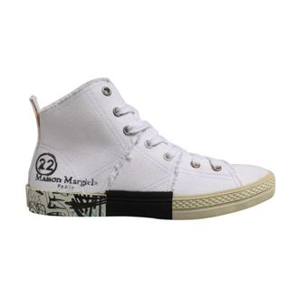 Maison Margiela Wei&szlig;e Canvas Mid Top Sneakers - - Shoes - Damen - Wei&szlig; - 35 EU