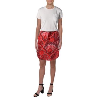 Ralph Lauren Lauren Ralph Lauren Marlana Mixed Media Paisley Print Shirtdress Size S