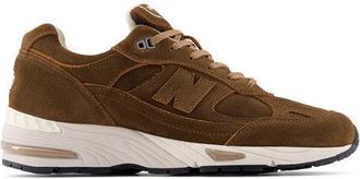 New Balance Homme Made in UK 991V1 Luxe Suede en Marron/Beige, Cuir, Taille 42