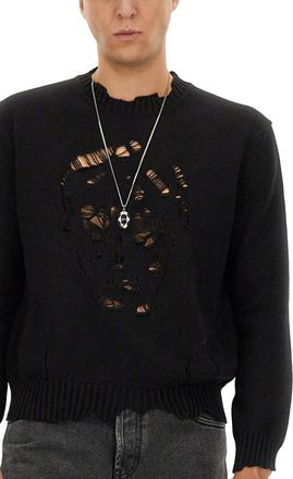 Alexander McQueen Skull-Motif Cotton Sweater - Black