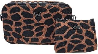 Coveri Collection Sac à bandoulière en similicuir effet animal, dimensions 20 x 7 x 12 cm, deux compartiments avec fermeture éclair, bandoulière réglable et porte-monna