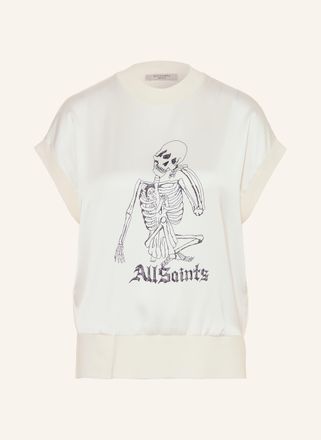 AllSaints Allsaints Stricktop Im Materialmix weiss