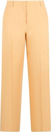 Max Mara Femme, Pantalons, Orange, Taille: 36 FR Pantalon droit en lin