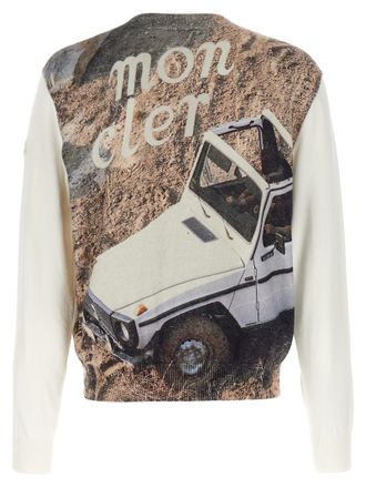 Moncler Mens White Cotton Cardigan Clothing