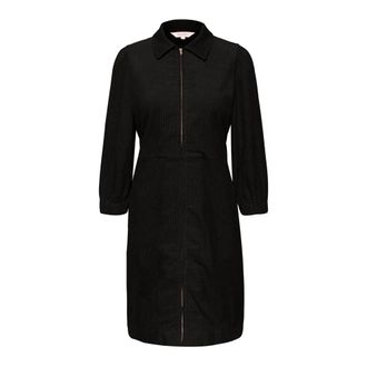 Part Two Schwarzes Hemdkleid mit Rei&szlig;verschluss vorne - - Dresses - Damen - Schwarzk - M