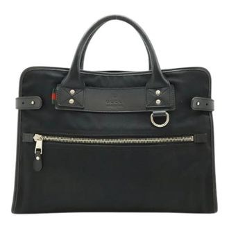 Gucci Pre-owned Nylon Canvas Aktentasche - - Pre-owned - Damen - Schwarzk - ONE SIZE