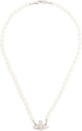 Vivienne Westwood Femme, Accessoires, Blanc, Taille: ONE Size Man. Mini Bas Relief Pearl Necklace