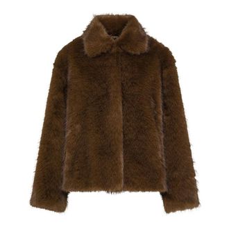 Seventy Manteau court en fausse fourrure - Femme - Vestes - Brun - Taille: 38 FR