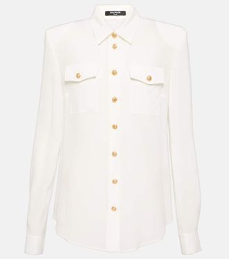 Balmain Hemd aus Crêpe de Chine aus Seide