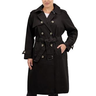 London Fog Femme L721585R93-Pn Trench 3/4 avec ceinture. Trench - Noir - Taille S