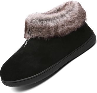 Mishansha Hausschuhe Damen Pantoffeln Unisex Bequeme Confort,43 EU,Dark Schwarz