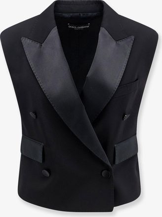 Dolce & Gabbana Virgin wool and silk blend Tuxedo vest - DOLCE & GABBANA - gender_Woman