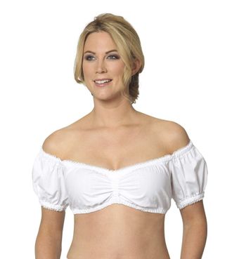 Stockerpoint Damen Georgette Trachtenbluse, Weiß, 30