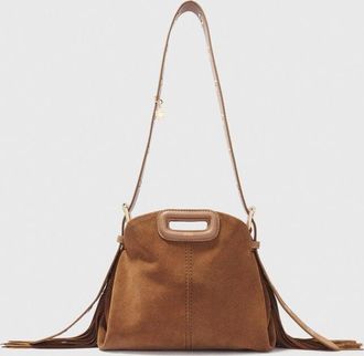 Maje Sac Miss M Mini En Suède - Marron - Maje