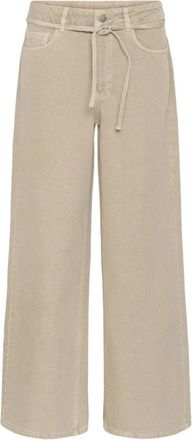 MY ESSENTIAL WARDROBE Karo Weite Jeans - - Jeans - Damen - Beige - W28
