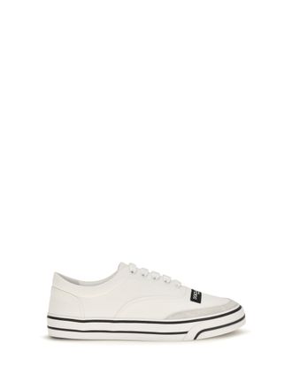 Dolce & Gabbana Womens Canvas Sneakers Sailing White-Cream Trainers White/cream