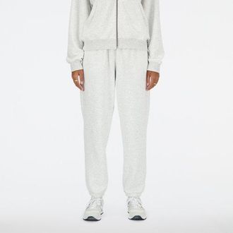 New Balance Damen Sport Essentials French Terry Jogger in Grau, Baumwolle, Gr&ouml;&szlig;e 2XL