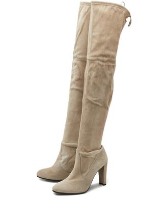 Stuart Weitzman Yuliana suede knee boots - Nude