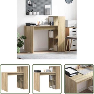 vidaXL Holzschreibtisch - Schreibtisch Sonoma-Eiche 108 x 55 x 103.5 cm Holzwerkstoff