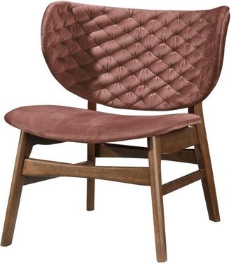 Selsey Selsey - turkul - Fauteuil en rose foncé avec pieds en bois