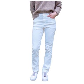 Islow Malo Slim Hochtaillierte Baumwollhose - - Trousers - Damen - Beige - W25