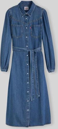 Levi's Tailliertes Hemdblusenkleid aus Lyocell-Baumwoll-Mix
