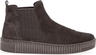 Gabor Grauer Samt Chelsea Boot - - Shoes - Damen - Grau - 38 1/2 EU