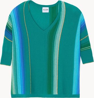 Kujten Pull cachemire col V manches longues - Pull Manollo