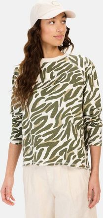 Camel Active Sweatshirt mit Allover-Print Langarm Rundhals