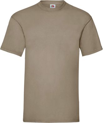 Fruit Of The Loom Valueweight-T-Shirt f&uuml;r M&auml;nner, kurze &Auml;rmel, Rundhalsausschnitt (kein V-Ausschnitt) Gr. S, beige