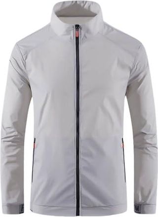 Generic DUHENWU Veste de vélo pour homme - Respirante - Ultra légère - Protection UV - Vêtement de sport - Avec col montant - Coupe-vent - Imperméable - Manch