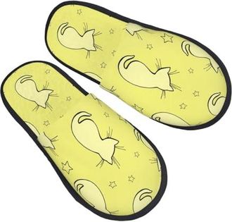 Generic Pantoufles Femmes Motif de chat mignon de dessin anim&eacute; Confortable Chaussons en Feutre Antid&eacute;rapant &eacute;l&eacute;gant Chausson Maison Femme Adulte M