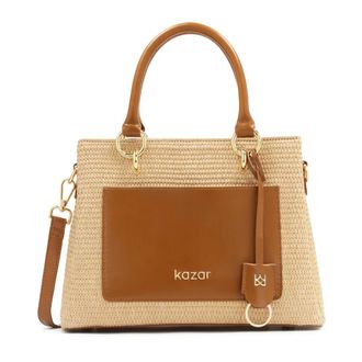 Kazar Beige Handtasche mit geflochtenem Muster - - Bags - Damen - Beige - ONE SIZE