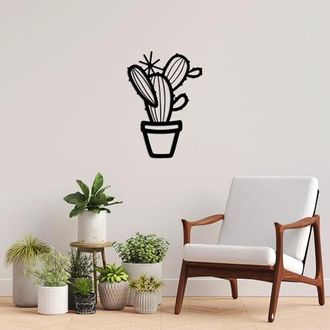 Hanah Home Stylish Black Decorative Metal Wall Accessory, 49 x 70 cm | 100% Metal (1.5 mm Thick) | Easy Wall Mounting | Perfect for Modern Home Decor