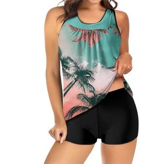 Generic Ensemble tankini pour femme - Maillot de bain deux pi&egrave;ces - Maillot de bain push-up - Simple et &eacute;l&eacute;gant - Maillot de bain sportif rembourr&eacute; - Pour la 