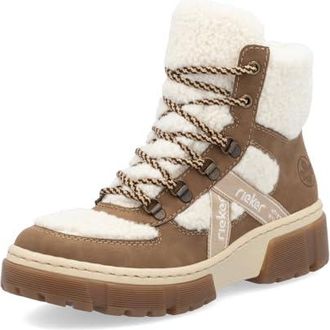 Rieker Femme X8611 Bottes à Lacets, Beige, 38 EU