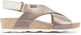Pikolinos Sandales &agrave; Semelles compens&eacute;es en Cuir Mahon pour Femme Color Stone