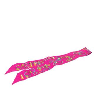 Herm&egrave;s Pre-owned Twilly Scarf - Femme - Pre-owned - Rose - Taille: ONE Size